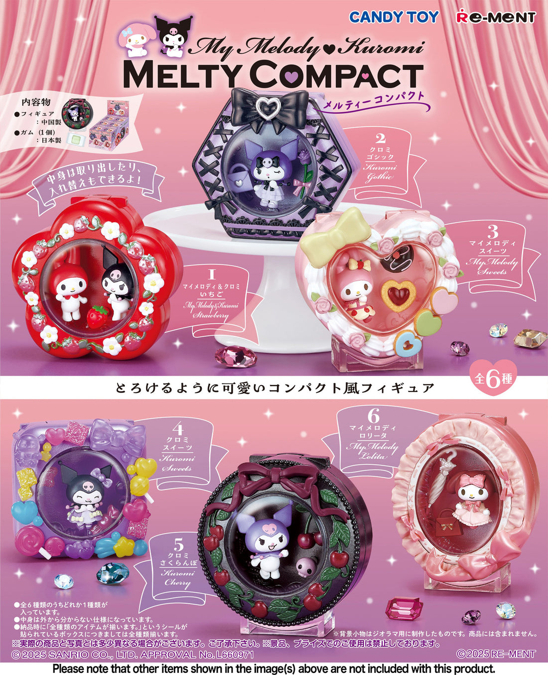 PRE ORDER – SANRIO CHARACTERS - MY MELODY MELTY COMPACT (SET OF 6 ...